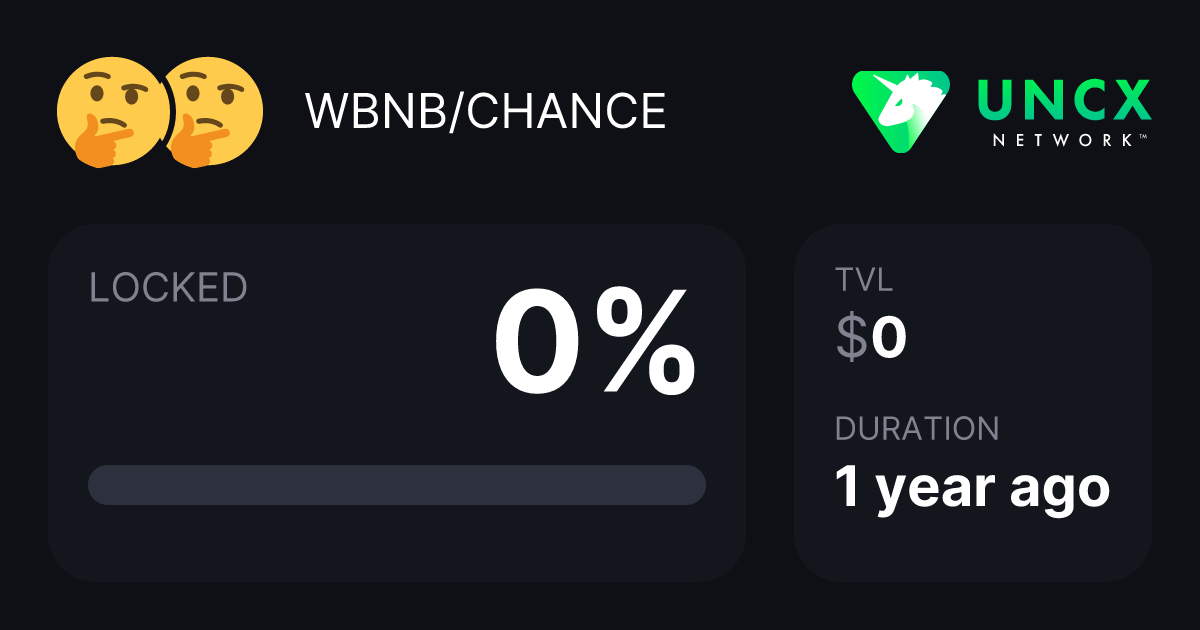 V2 Locks for CHANCE / WBNB Pool